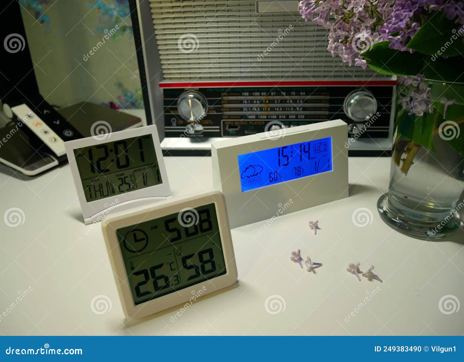 Home Weather Station in the Interior. a Small Home Weather Station for ...