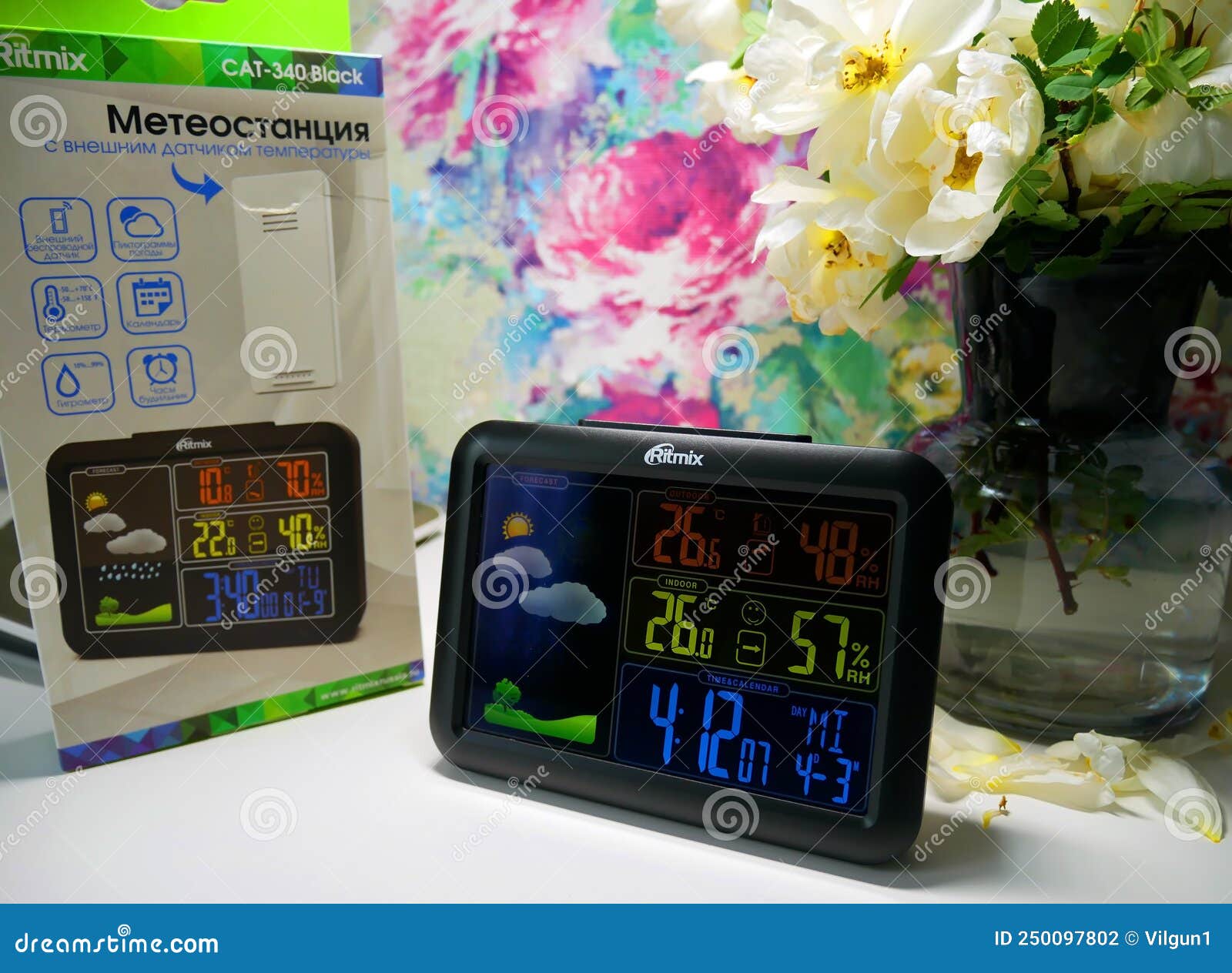 Home Weather Station in the Interior. a Small Home Weather Station for ...