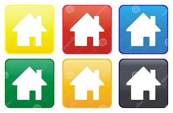 Home web button stock vector. Illustration of green, black - 8292219