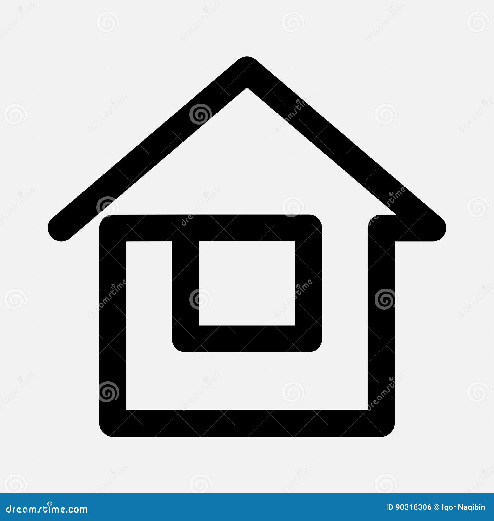 Home web icon stock vector. Illustration of real, black - 90318306