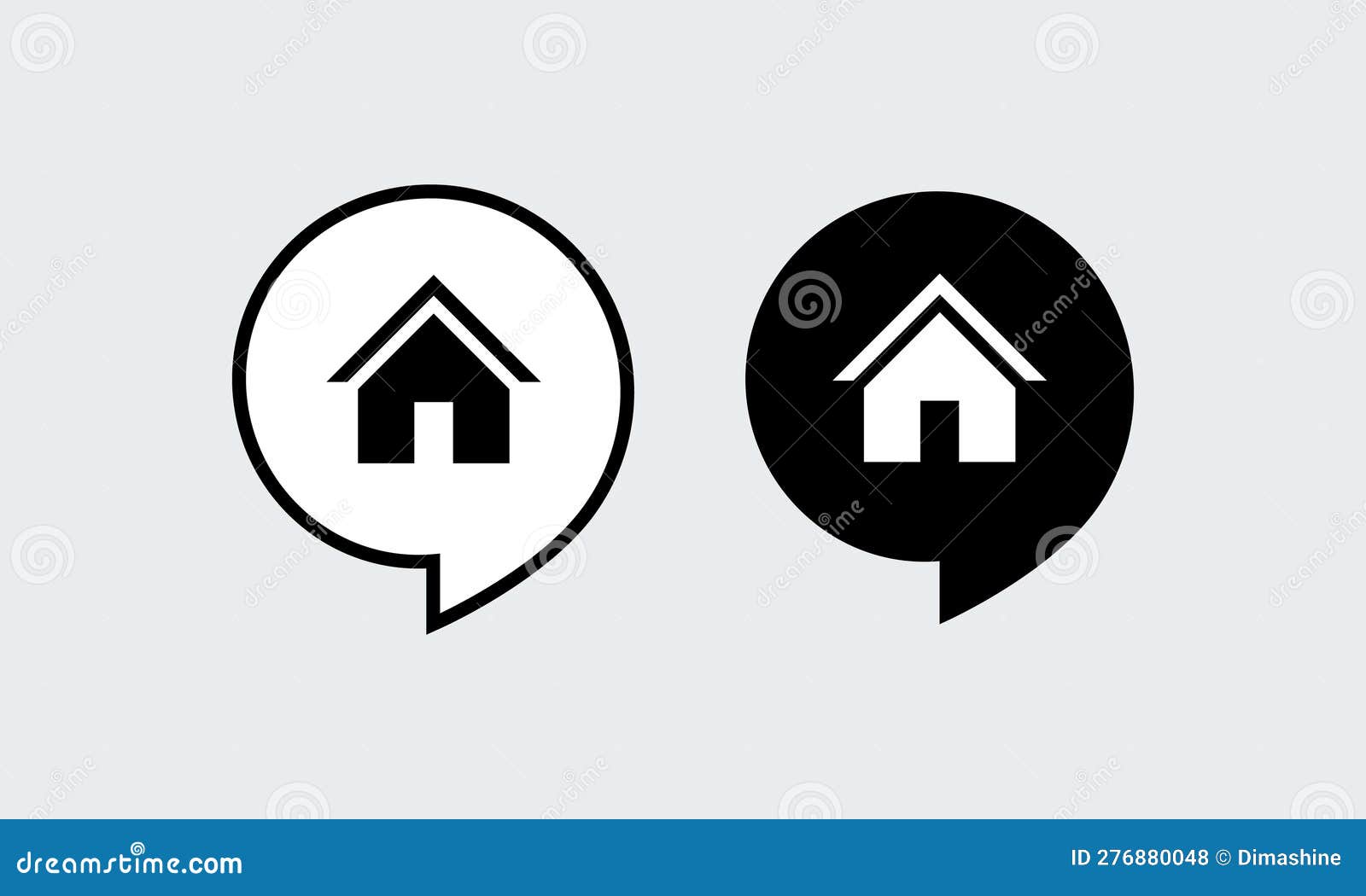 Home Web Icons. House Symbol Button, Simple Vector Illustration Stock ...