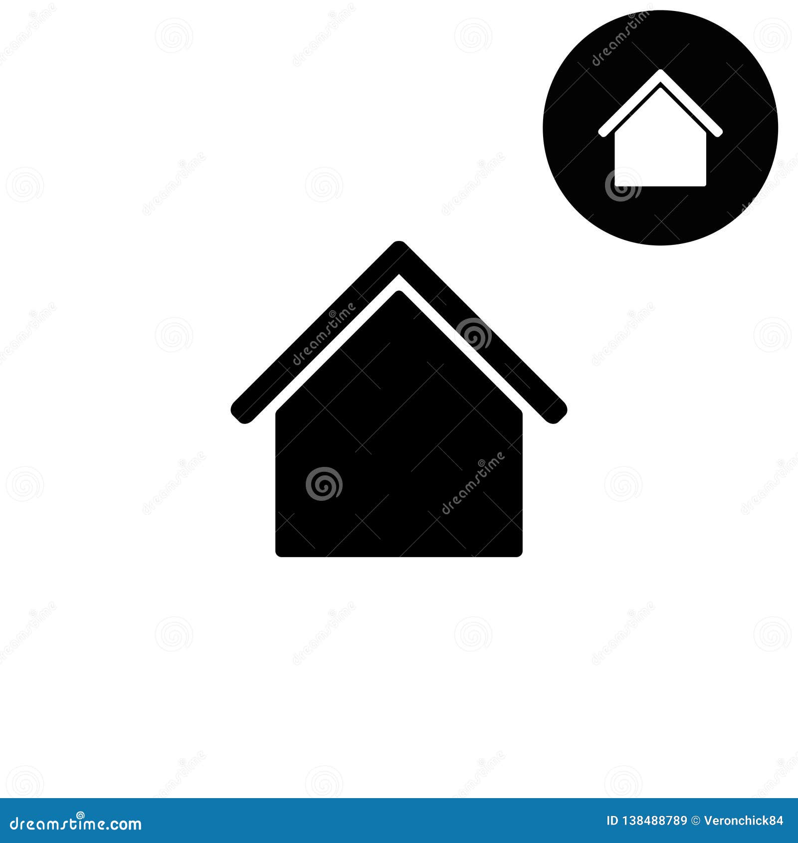 Home - white vector icon stock vector. Illustration of simple - 138488789