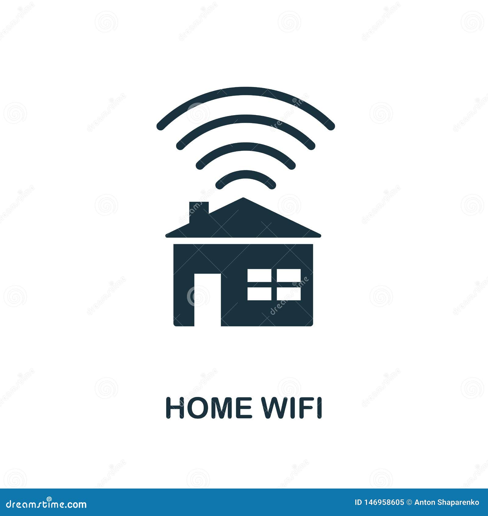 Home Wifi Icon. Creative Element Design from Icons Collection Stock ...
