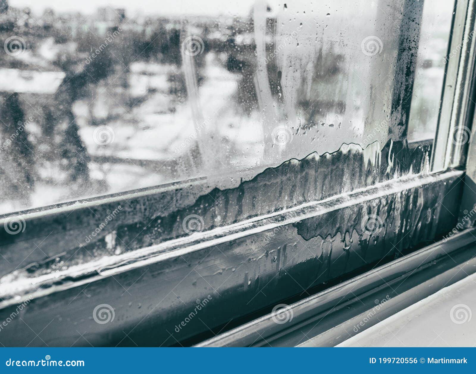 Home Window Frost in Winter Stock Photo - Image of frost, condensation ...