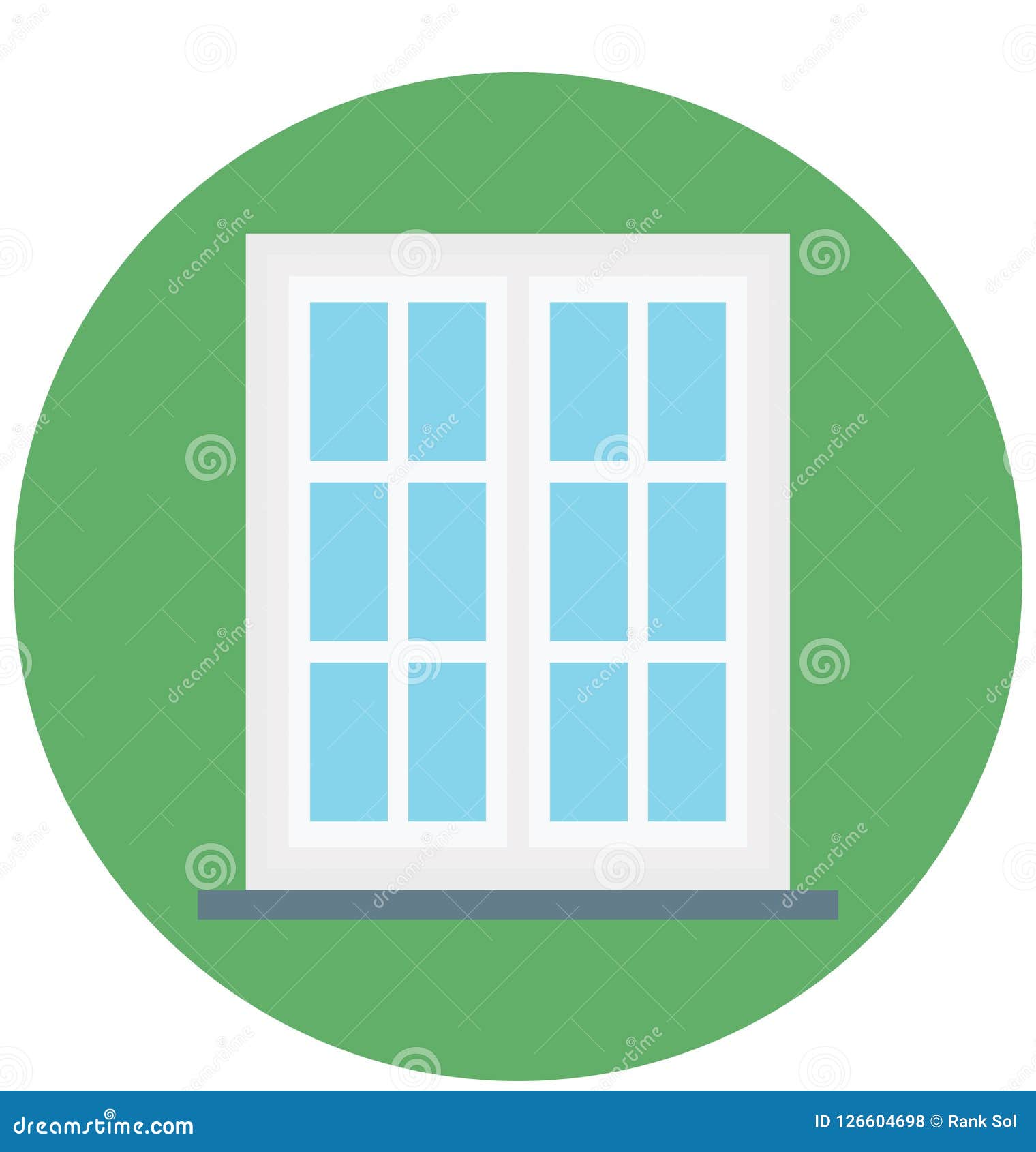 Home Window Isolated Vector Icon for Construction Stock Illustration ...