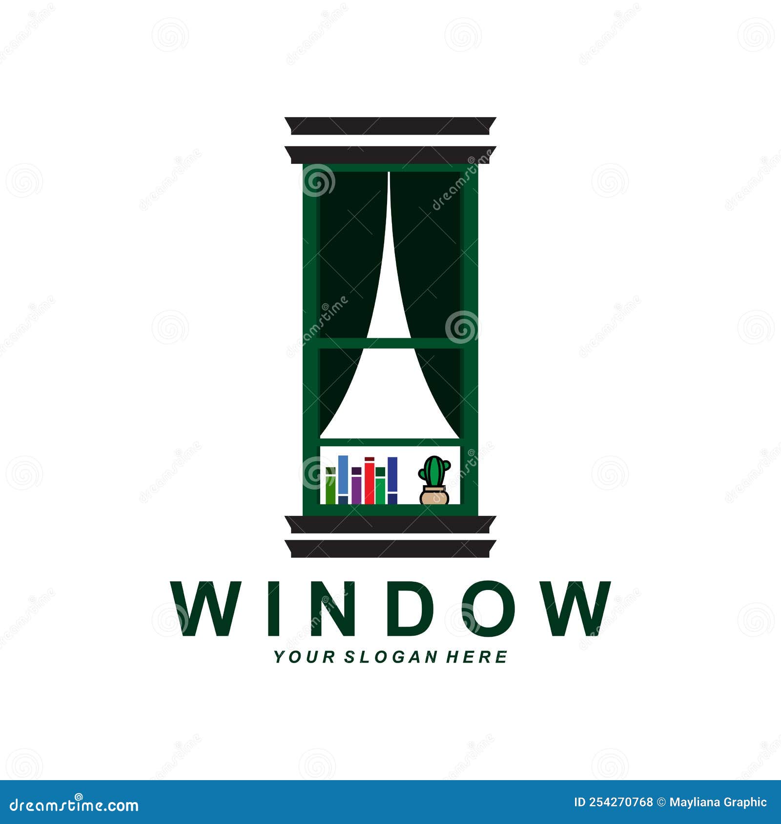 Home Window Logo, Home Interior Icon Design Stock Vector - Illustration ...