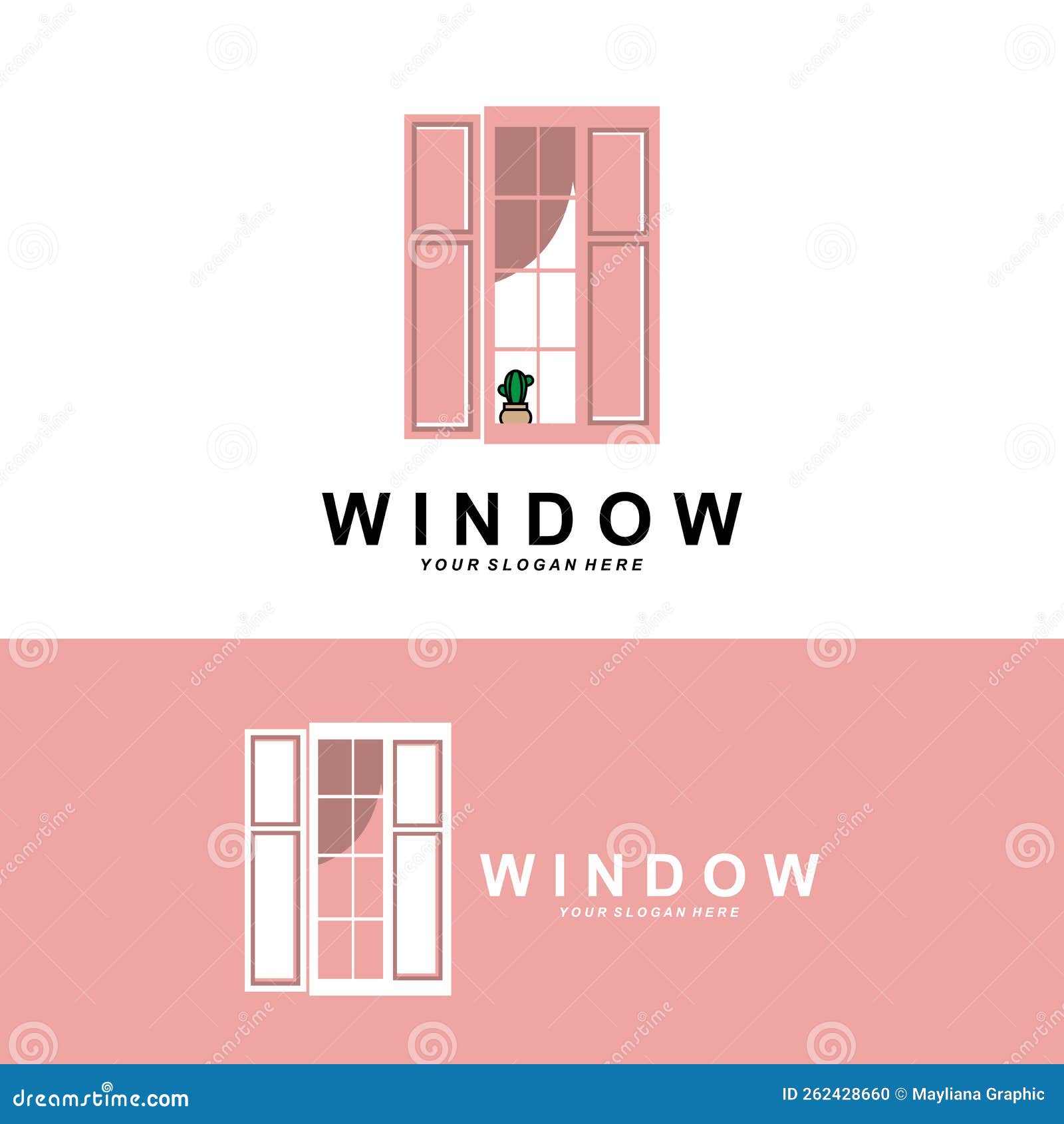 Home Window Logo, Home Interior Icon Design Stock Vector - Illustration ...
