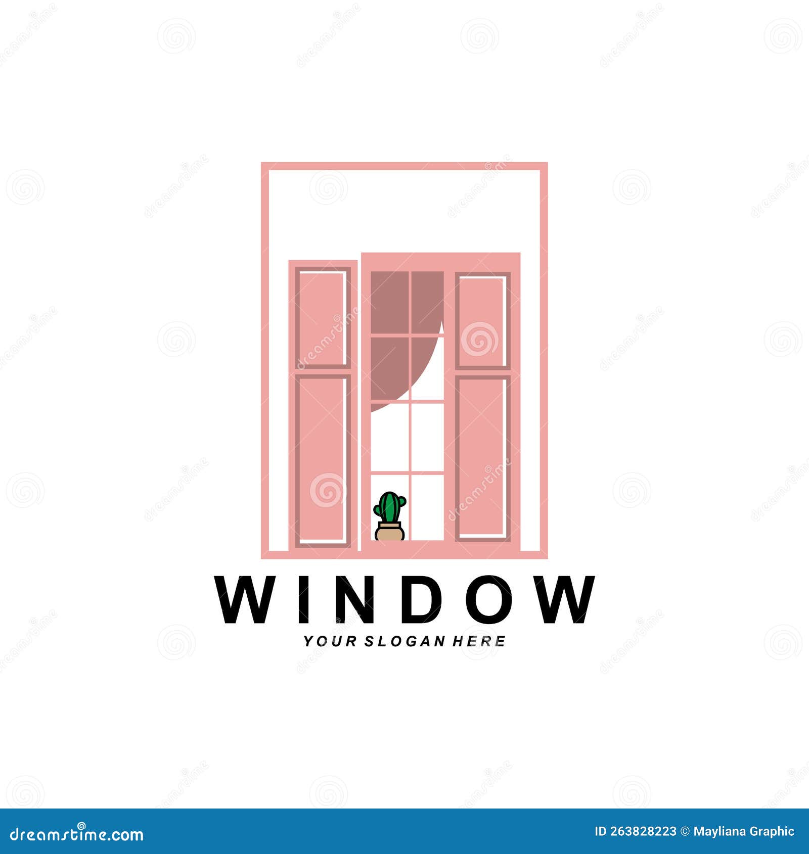Home Window Logo, Home Interior Icon Design Stock Vector - Illustration ...