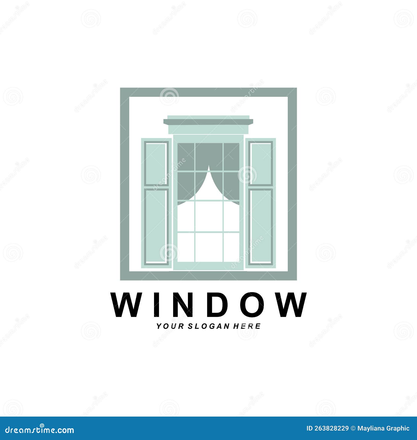 Home Window Logo, Home Interior Icon Design Stock Vector - Illustration ...