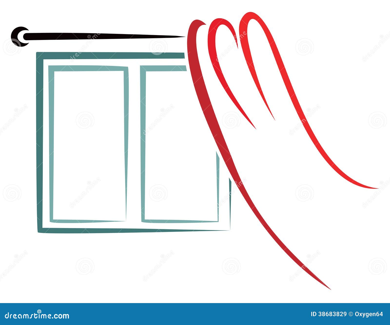 Home window stock vector. Illustration of ruffles, decor - 38683829