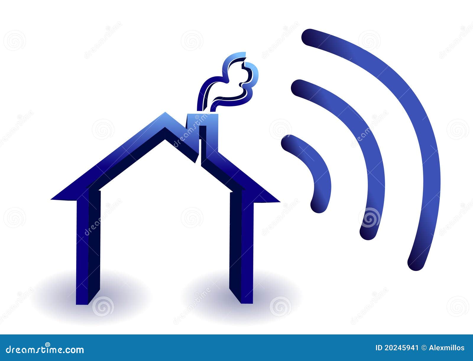 Home wireless connection stock illustration. Illustration of computer ...