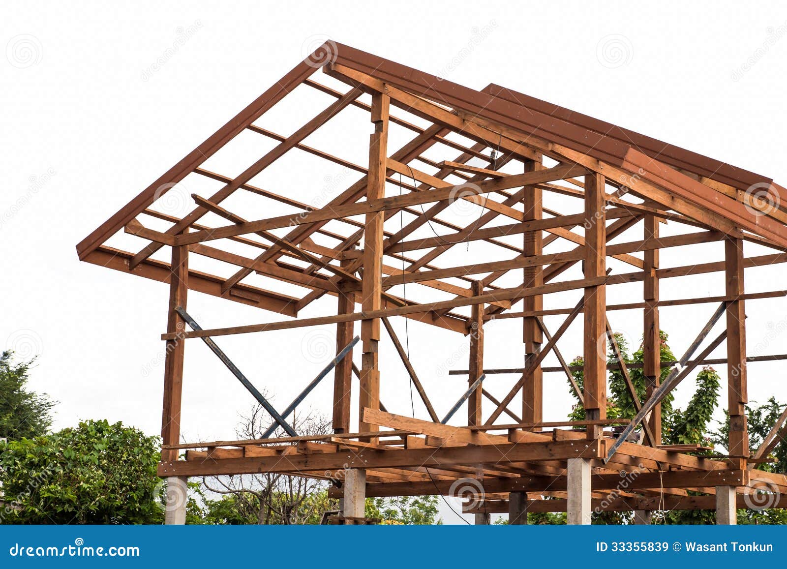 Home wood construction stock image. Image of ecology - 33355839