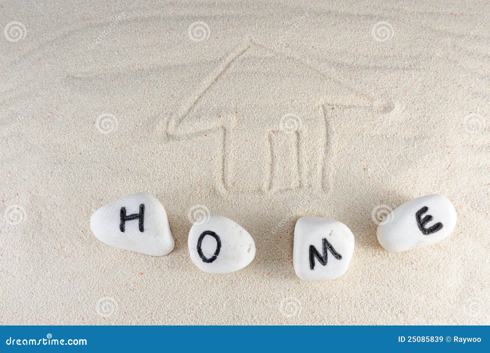 Home word stock image. Image of sandy, concept, symbol - 25085839