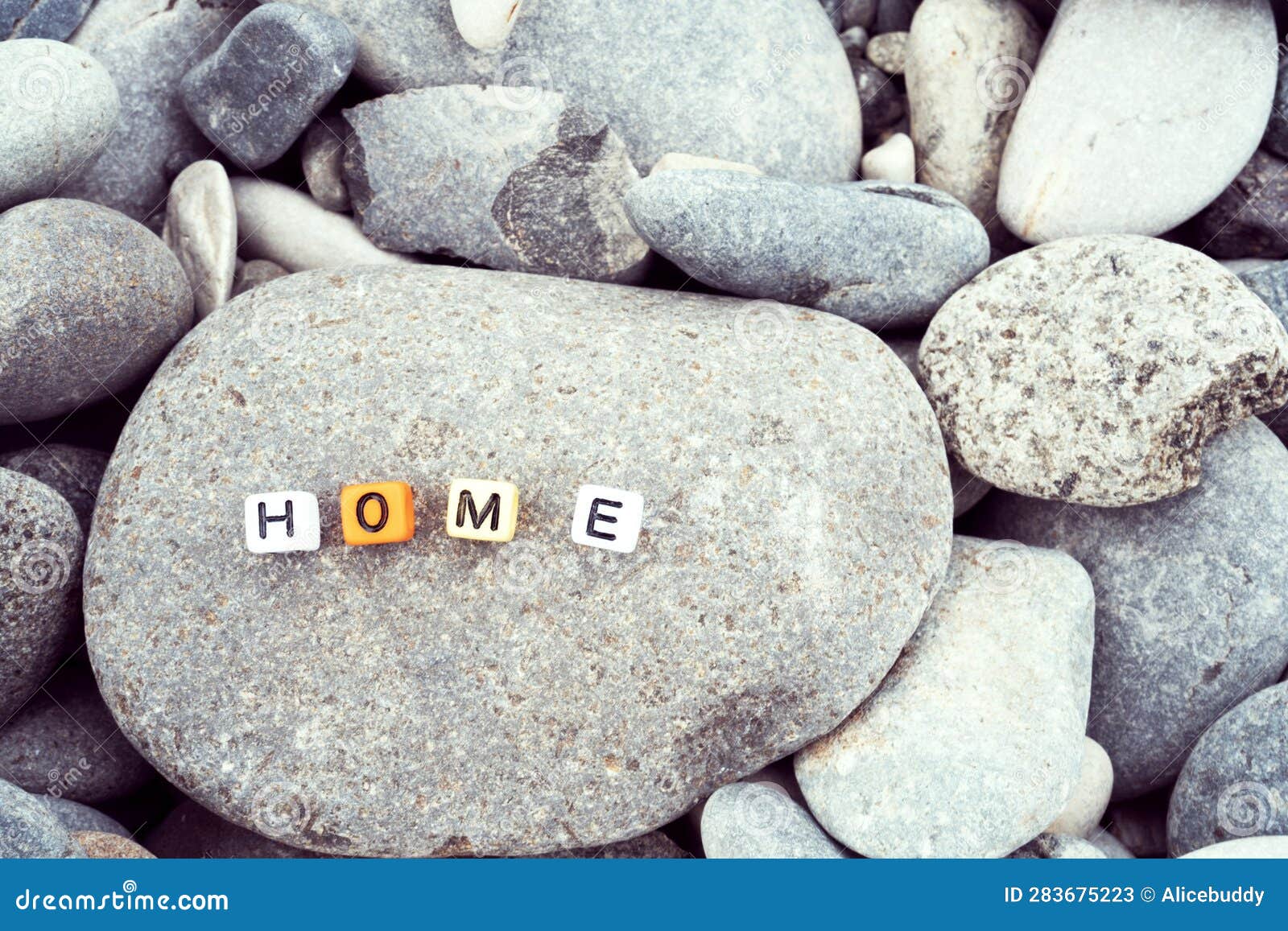 Home Word on Pebble Stone for Background and Motivate or Multiple ...