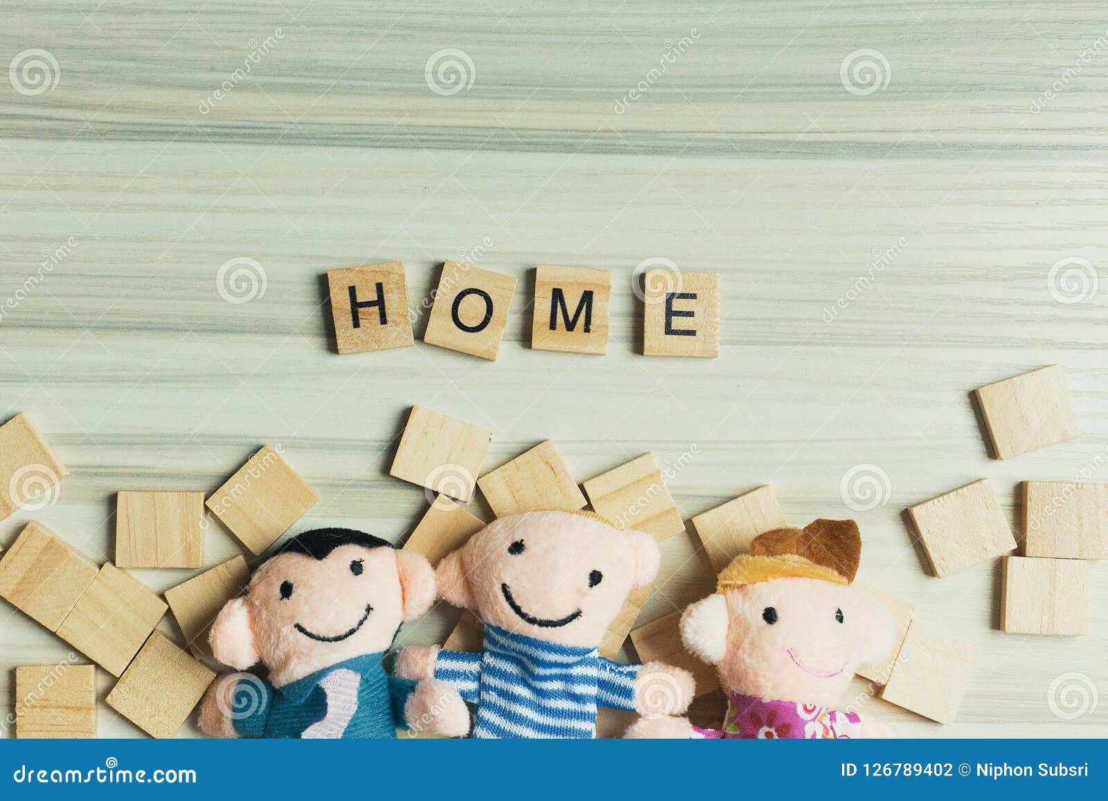 Home Word on Wood Plate Abstract Background. Stock Photo - Image of ...