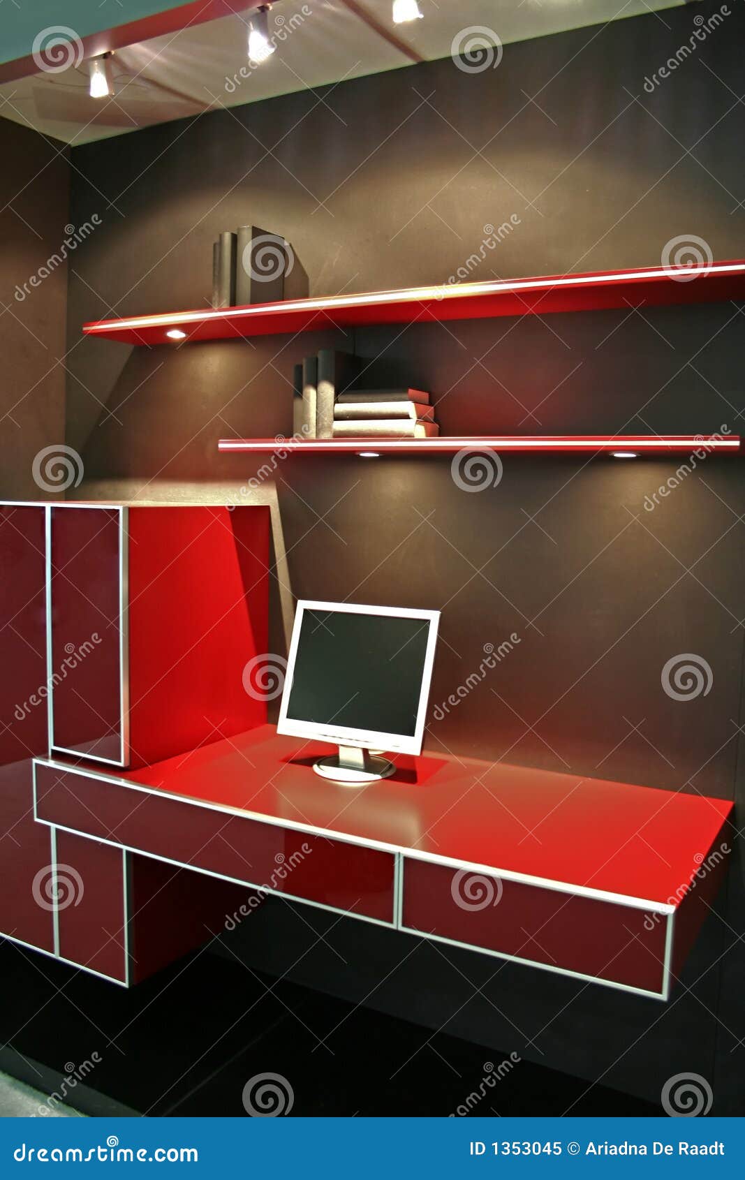 Home work place stock image. Image of empty, overhead - 1353045