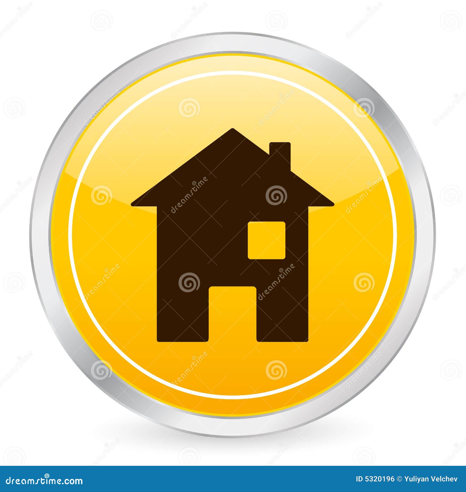 Home yellow circle icon stock vector. Illustration of rounded - 5320196