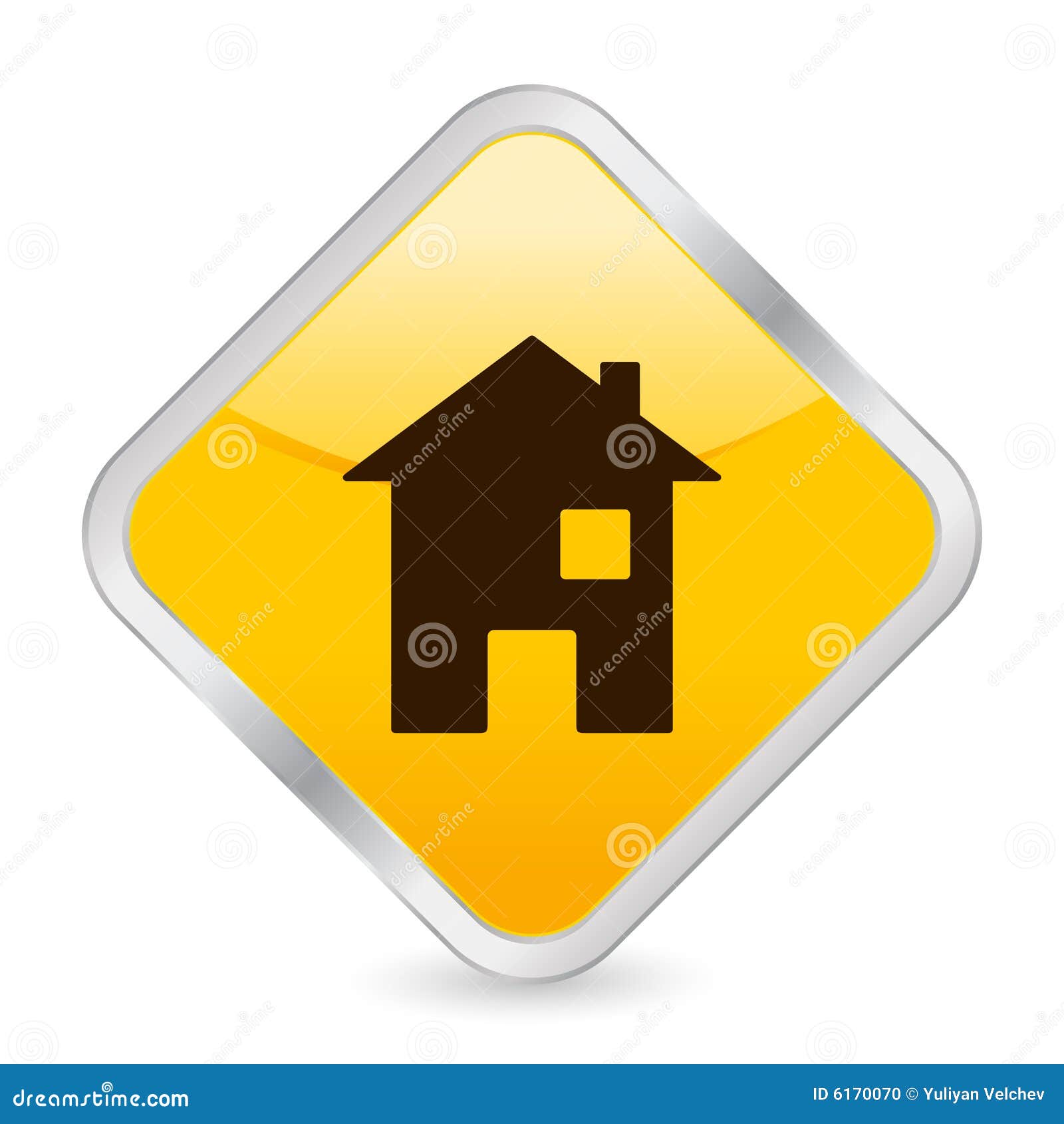 Home yellow square icon stock vector. Illustration of square - 6170070