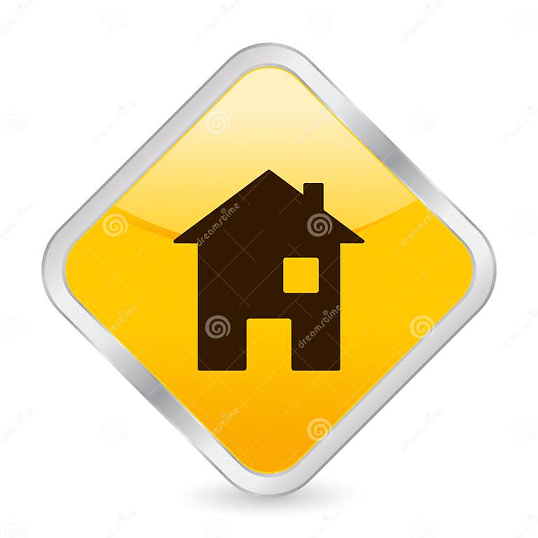 Home yellow square icon stock vector. Illustration of square - 6170070