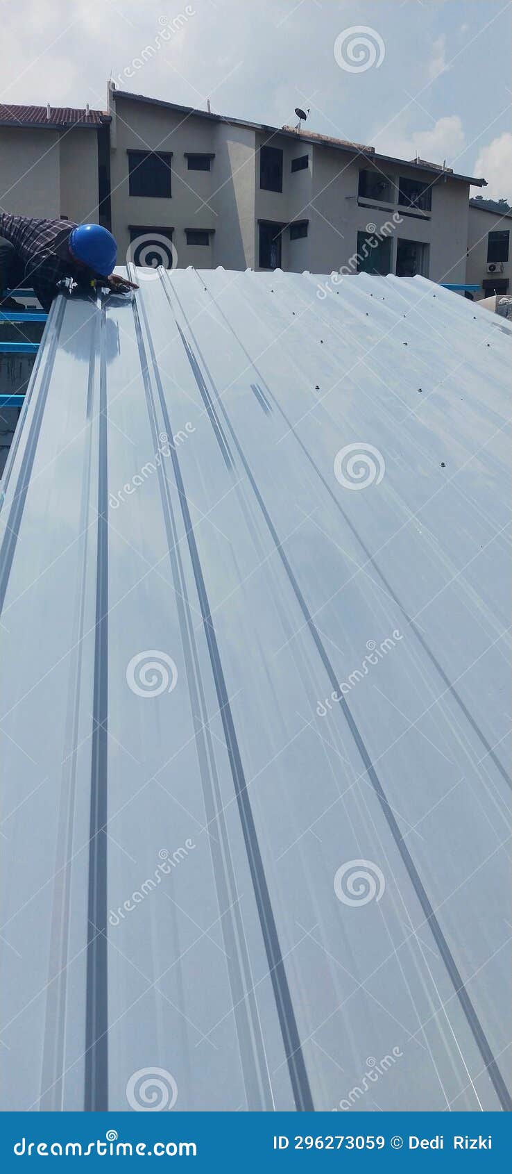 Home zinc installation stock image. Image of vehicle - 296273059