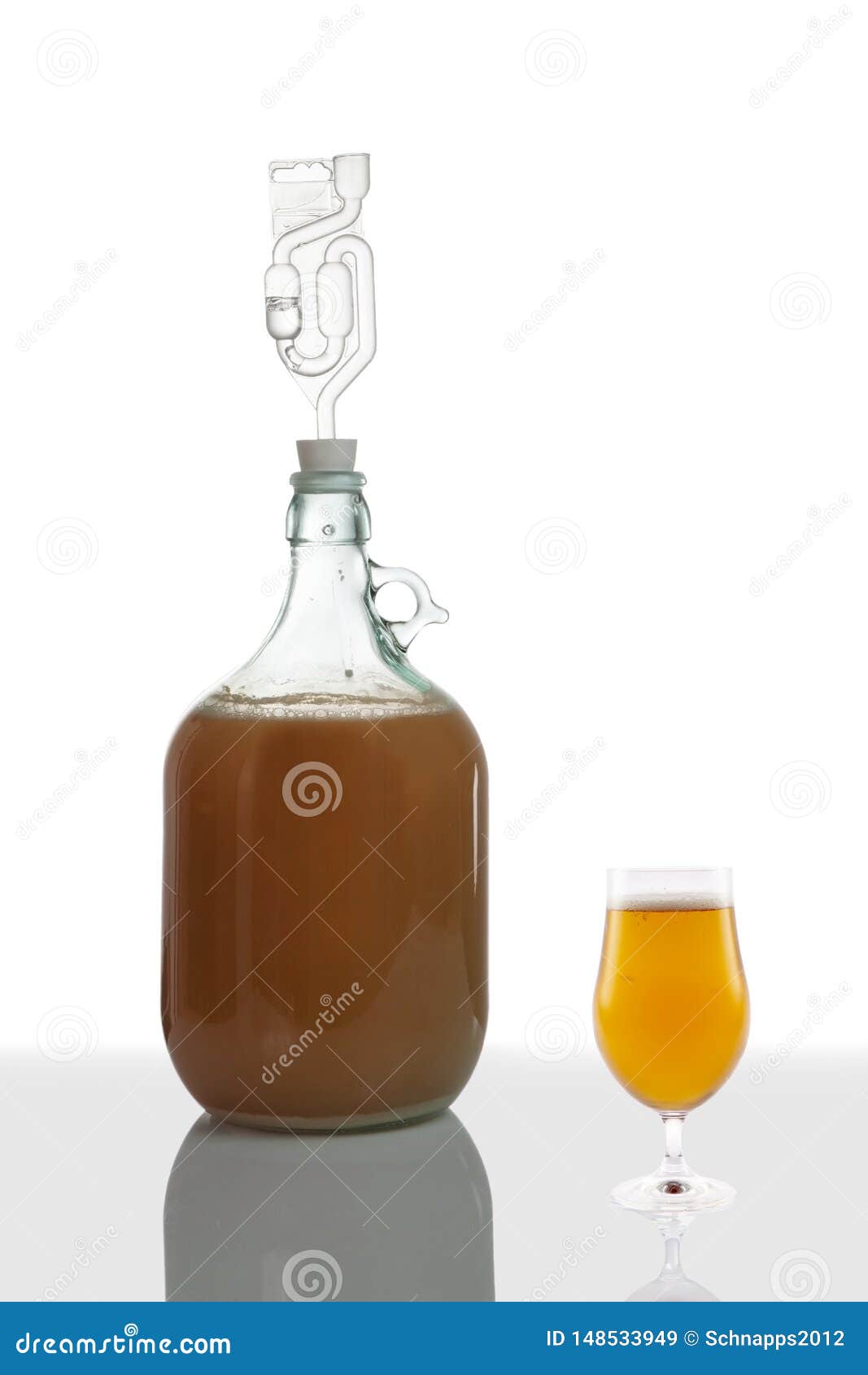 Homebrew Beer Making Kit with Carboy and Fermentor Stock Image - Image ...