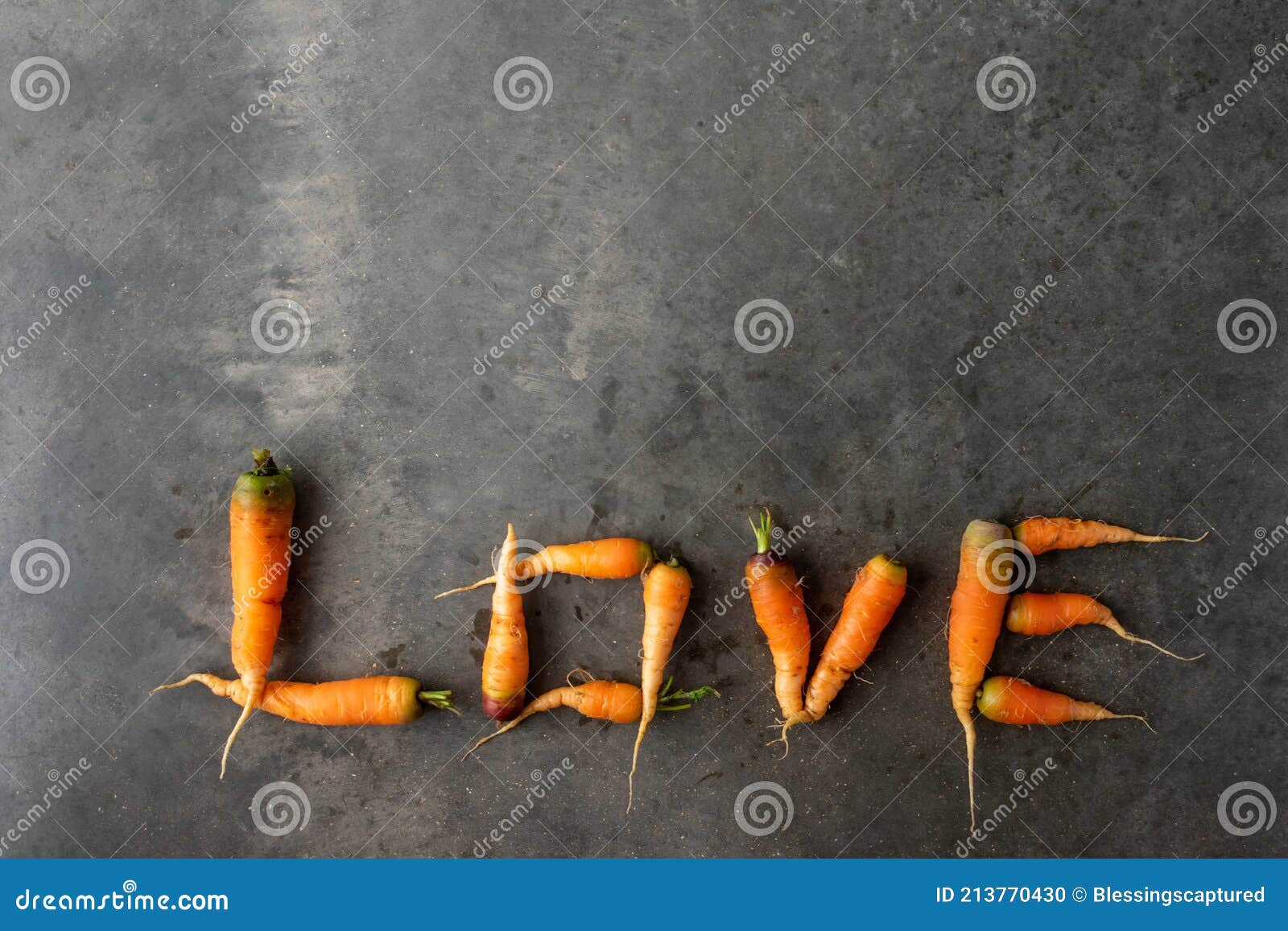 Homegrown Carrots Spelling the Word Love Stock Photo - Image of ...