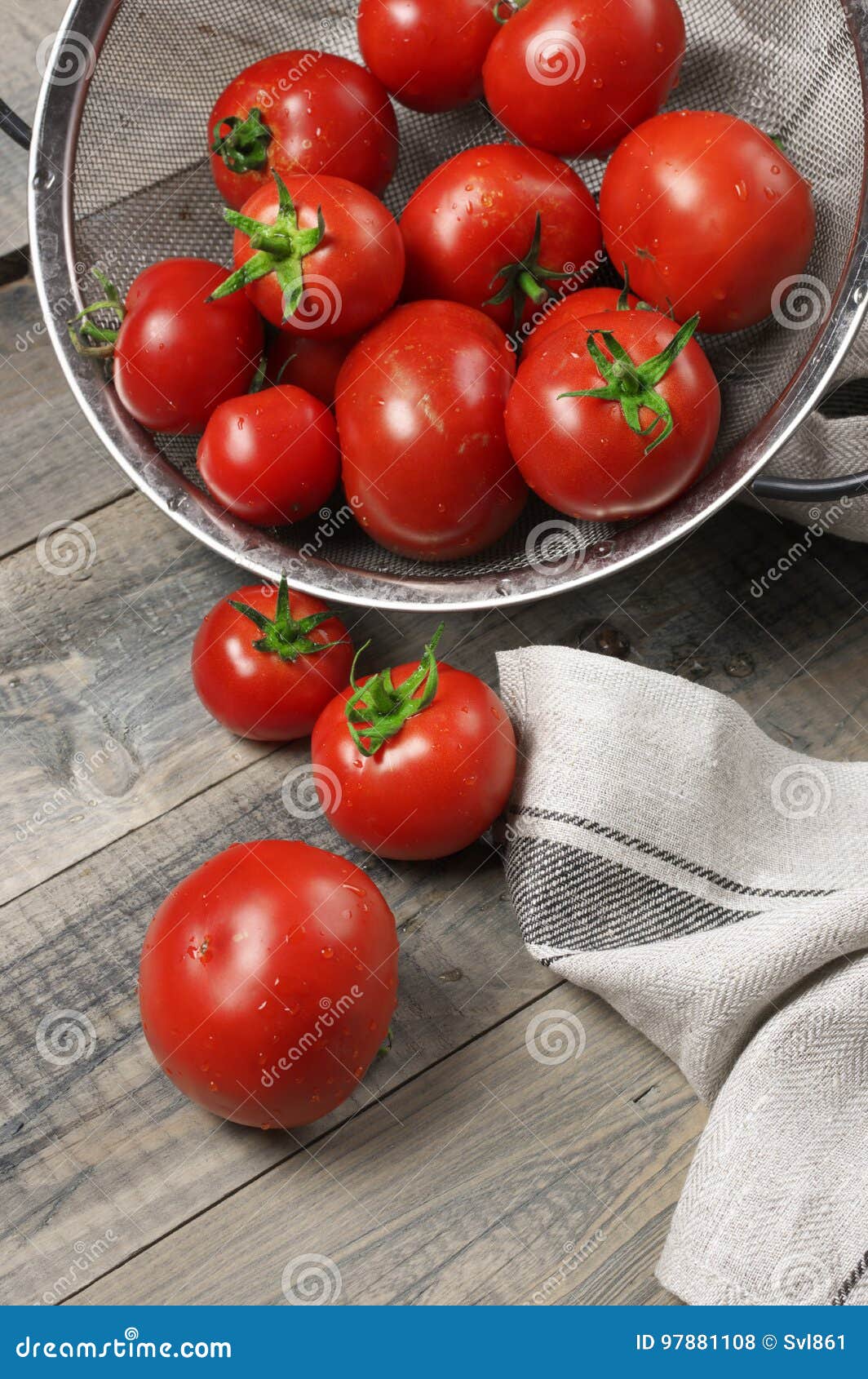 Homegrown Tomatoes in Colander Stock Photo - Image of ingredient ...
