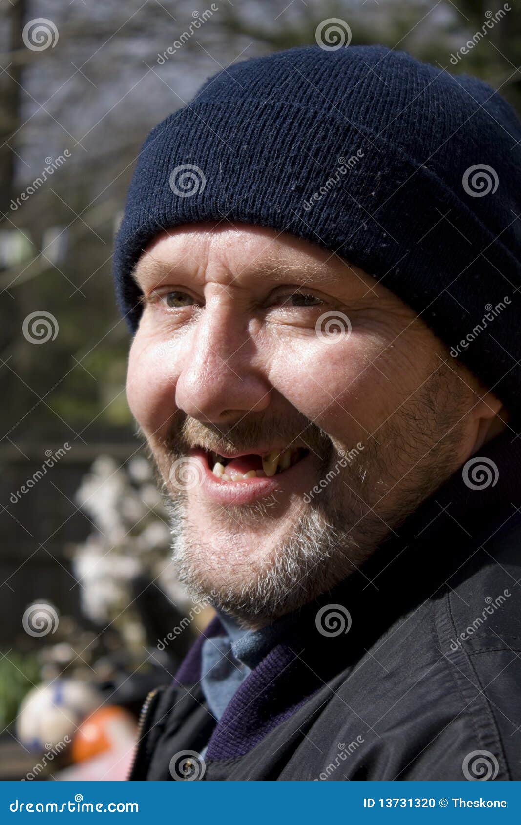 Homeless People Smiling While Passing