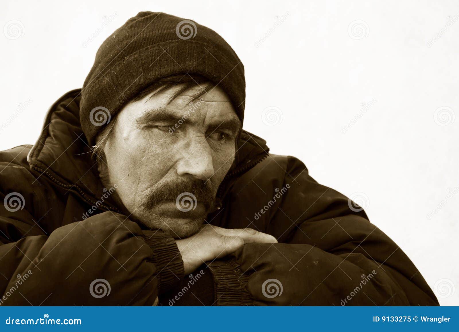 Sad Homeless Man in Depression Stock Image - Image of drug, hopeless ...