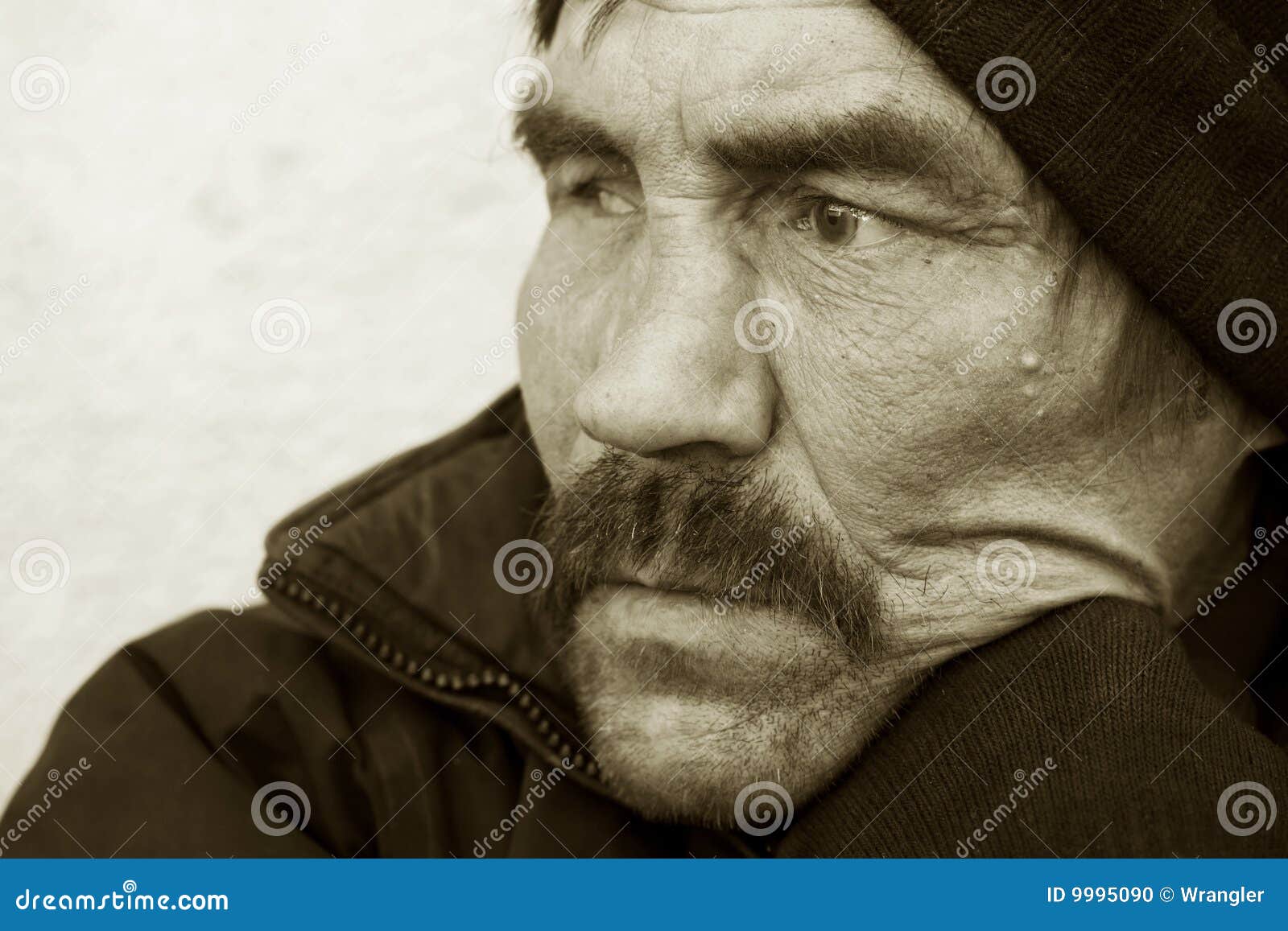 Sad homeless man stock photo. Image of life, cold, lonely - 9995090