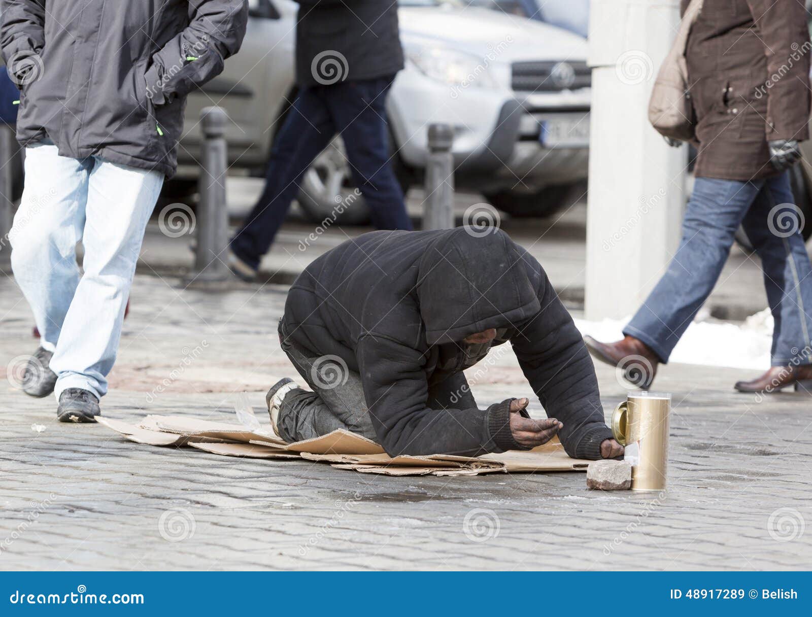 Homeless begger begging editorial stock image. Image of poor - 48917289