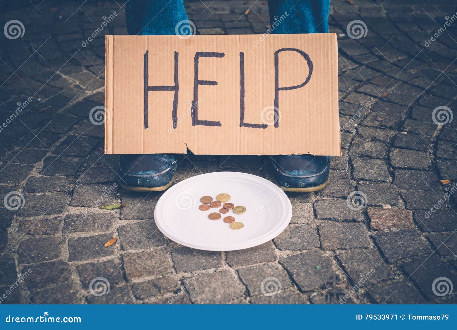 A Homeless Begging Money because Poor Stock Image - Image of hand ...