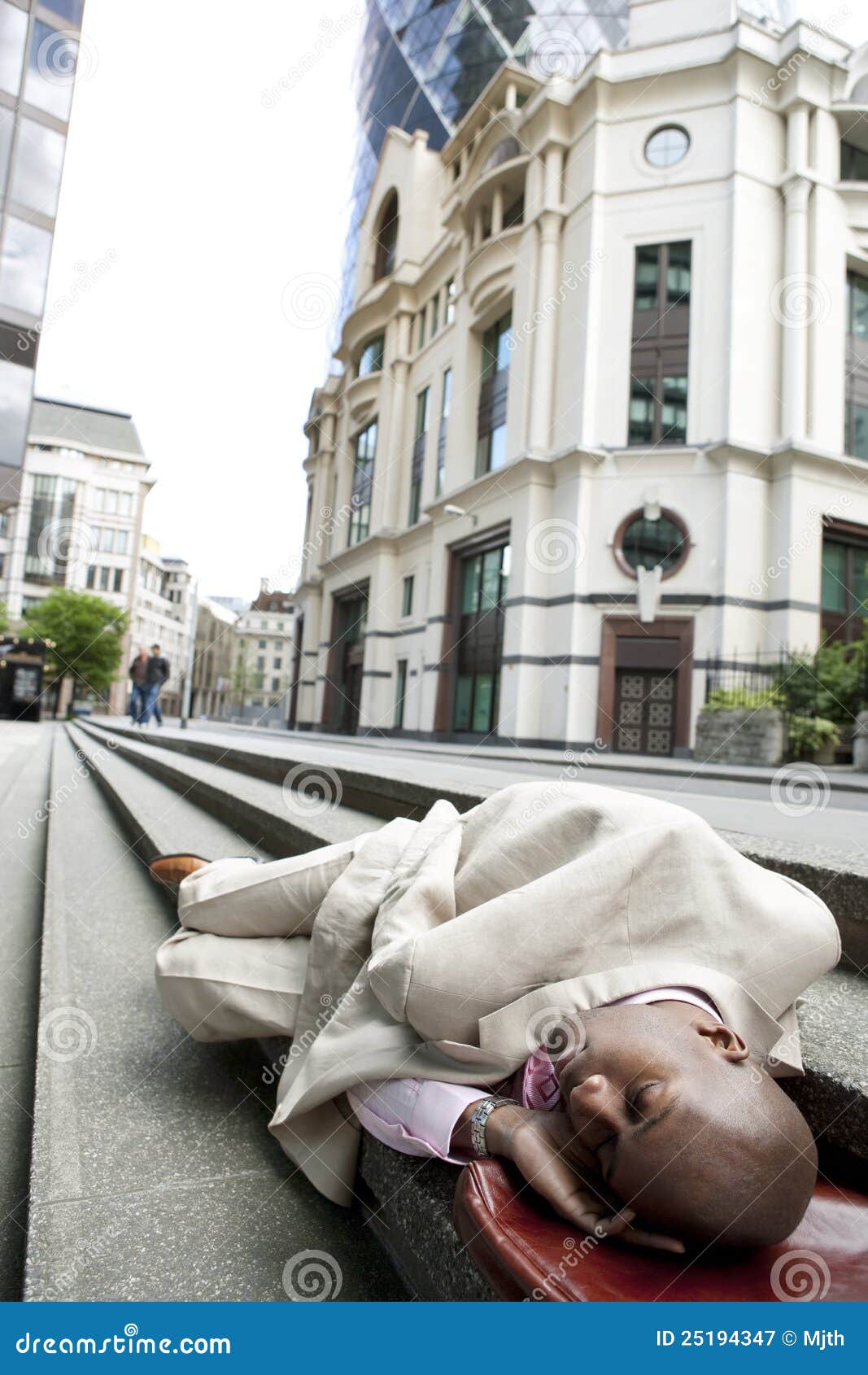 Homeless Businessman stock image. Image of district, abandonment - 25194347