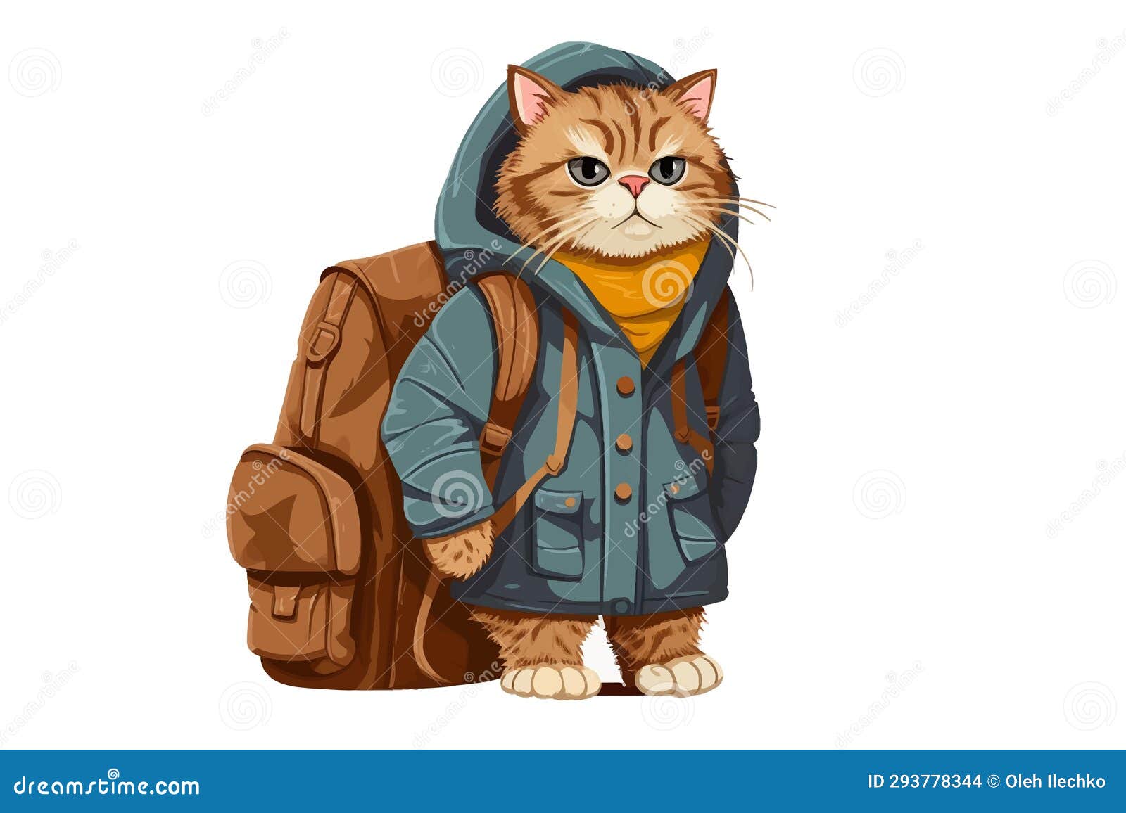 Homeless Cat Vector Flat Minimalistic Isolated Illustration Stock ...