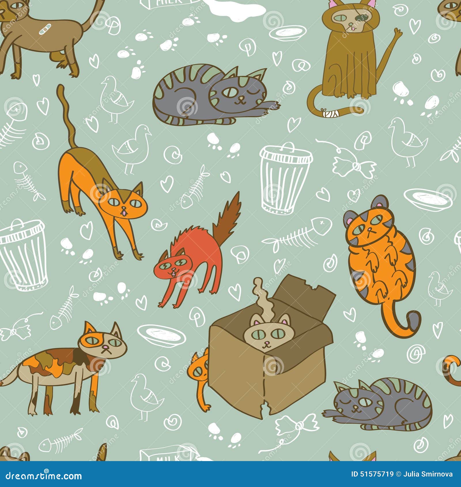 Homeless Cats stock vector. Illustration of design, care - 51575719