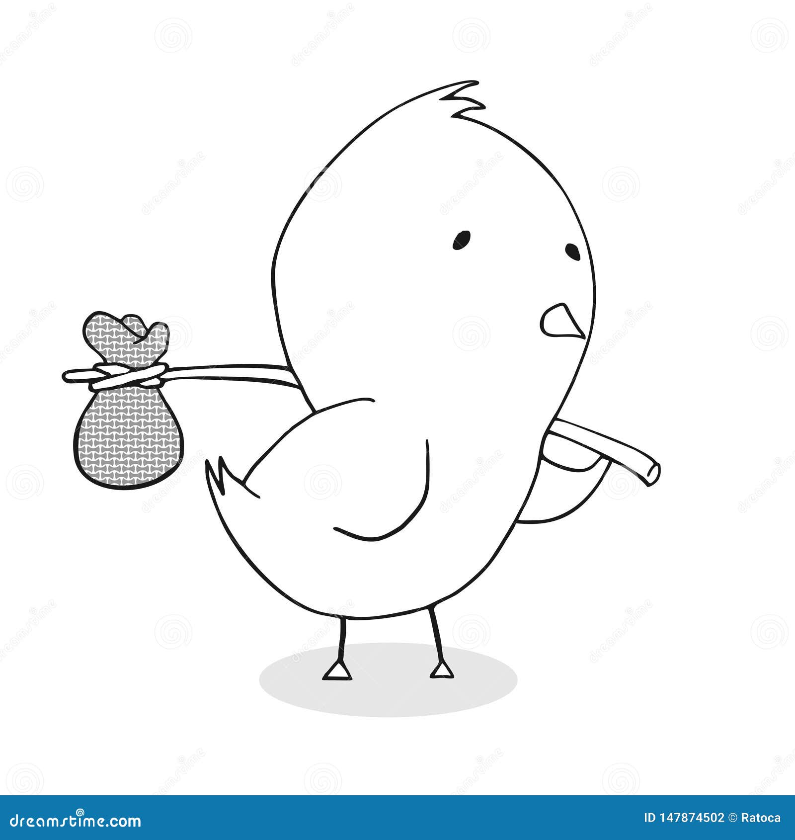 Homeless Chicken Illustration Stock Vector - Illustration of small ...