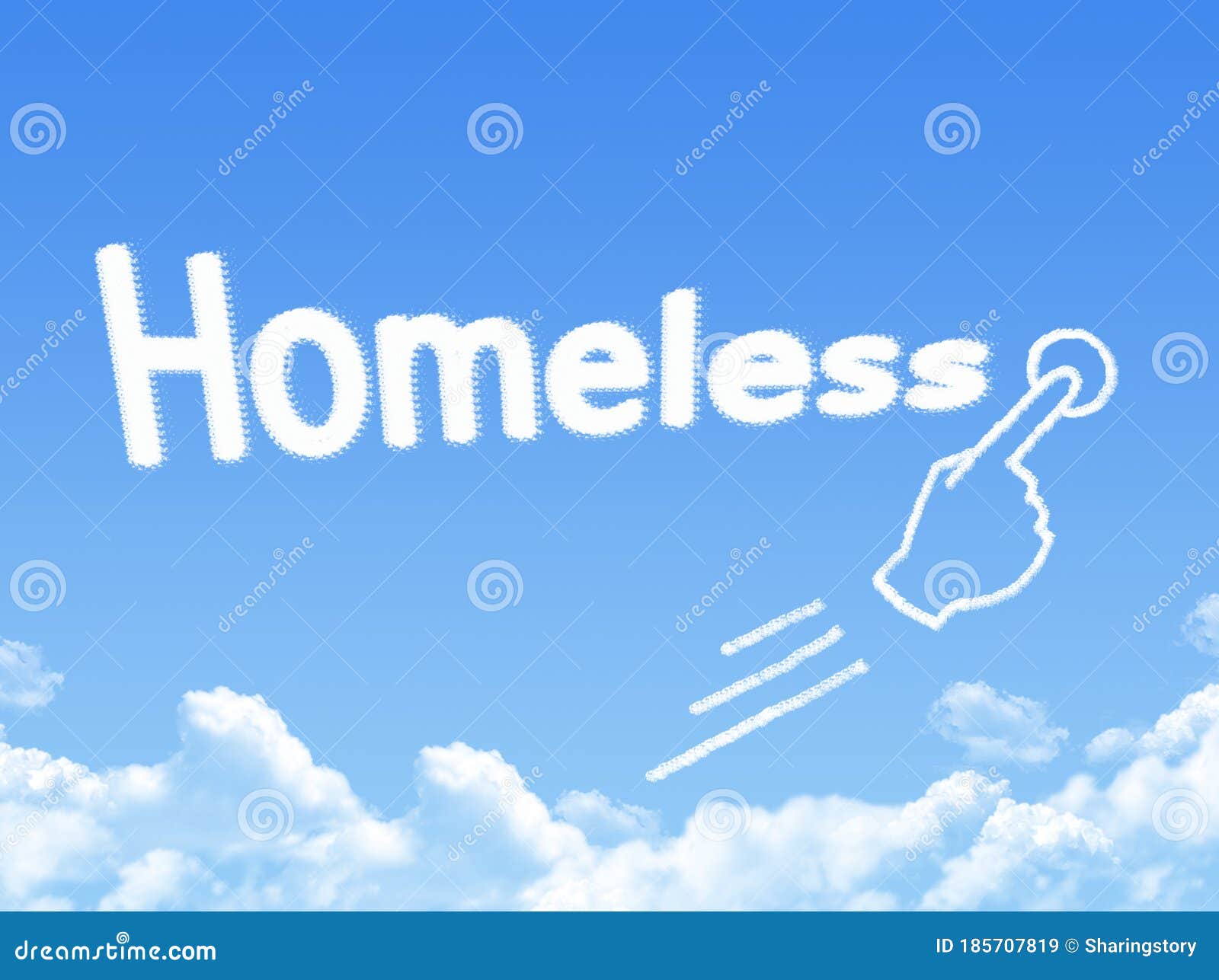 Homeless cloud shape stock image. Image of message, hope - 185707819
