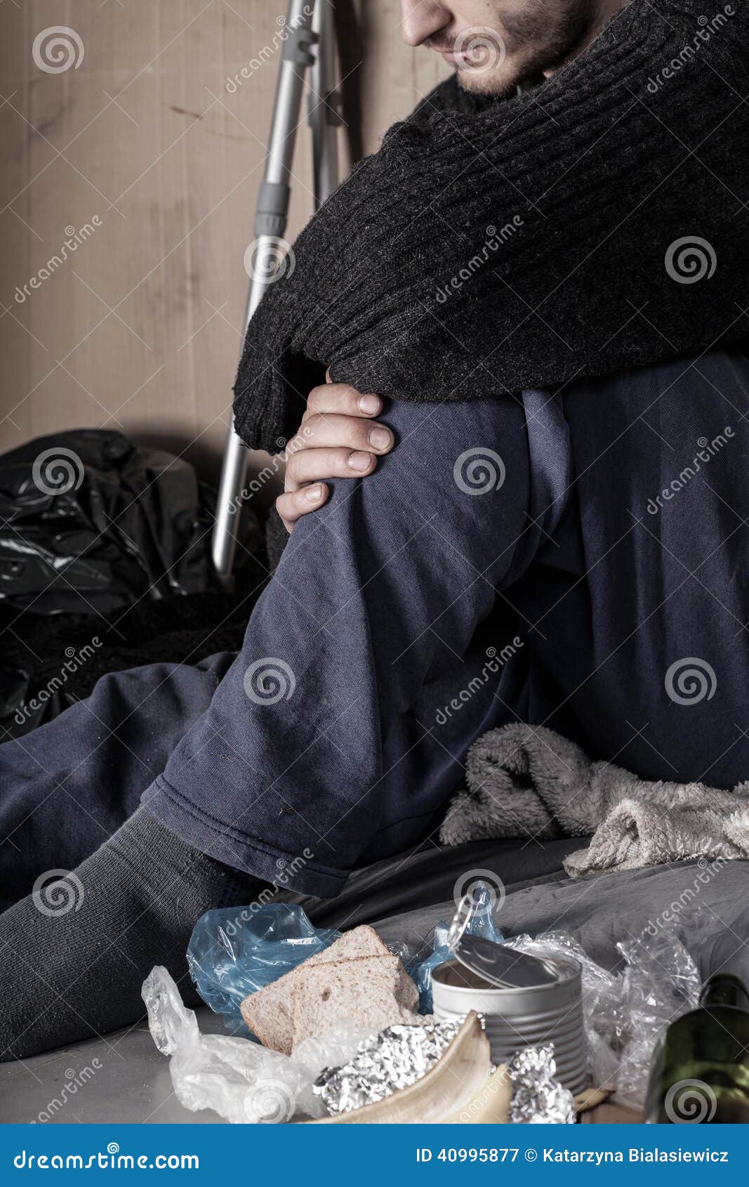 Homeless and disabled man stock image. Image of caucasian - 40995877