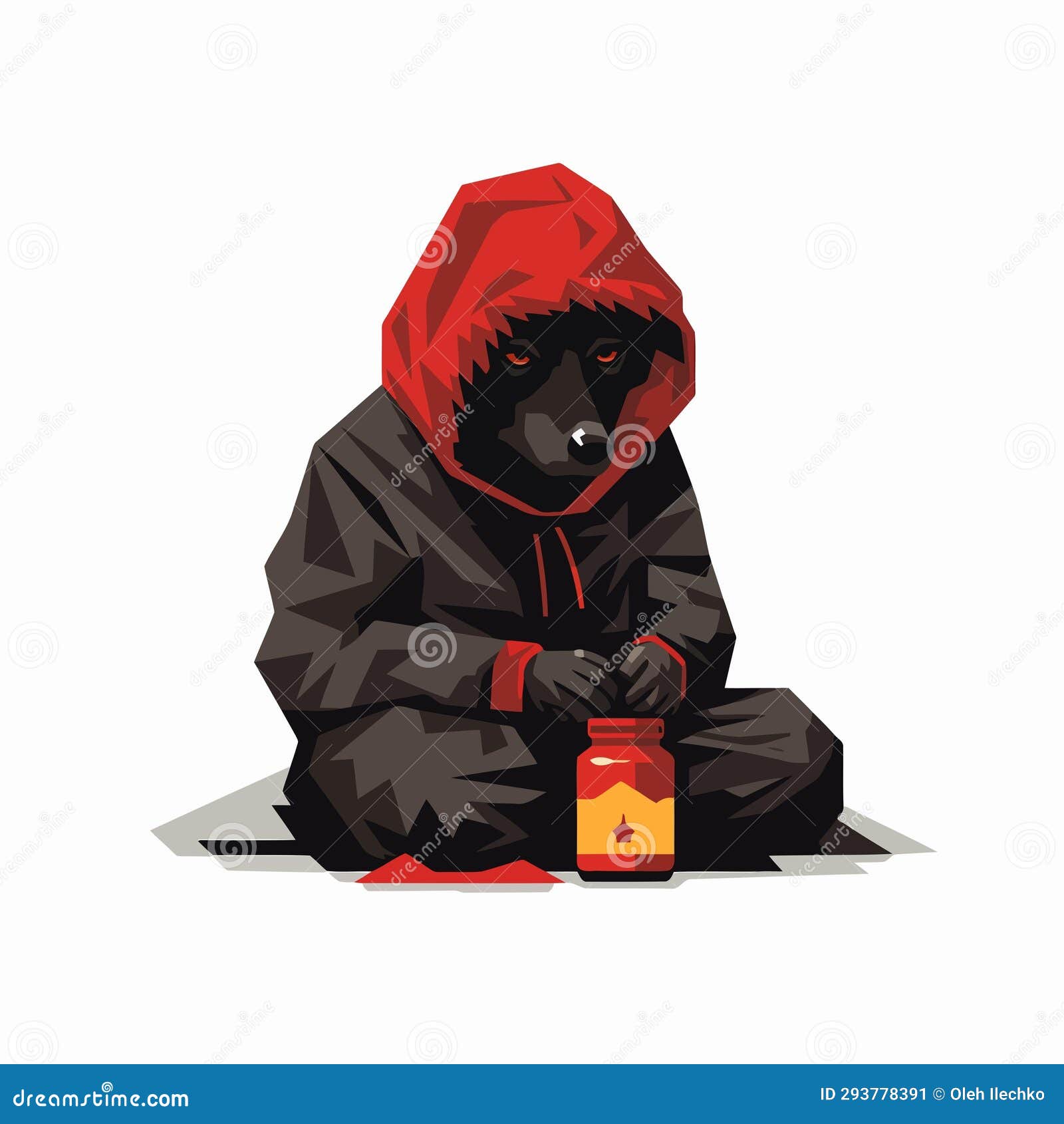 Homeless Dog Vector Flat Minimalistic Isolated Illustration Stock ...