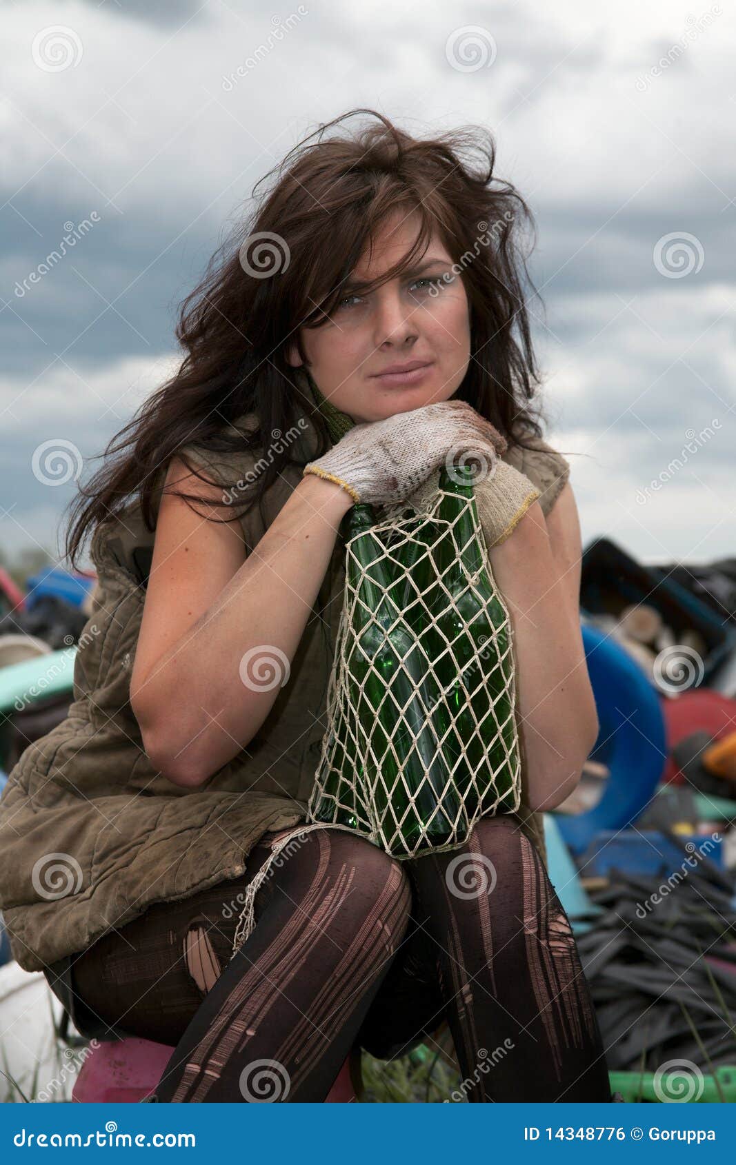 Homeless Girl Royalty Free Stock Image Image 14348776