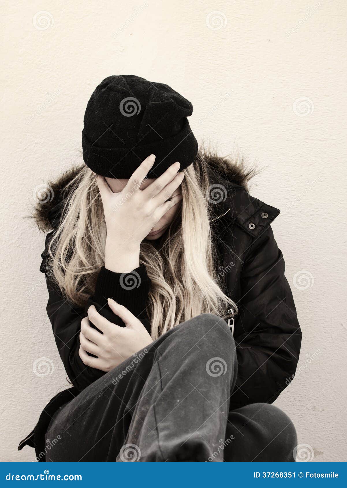 Homeless girl stock image. Image of homeless, teenager - 37268351