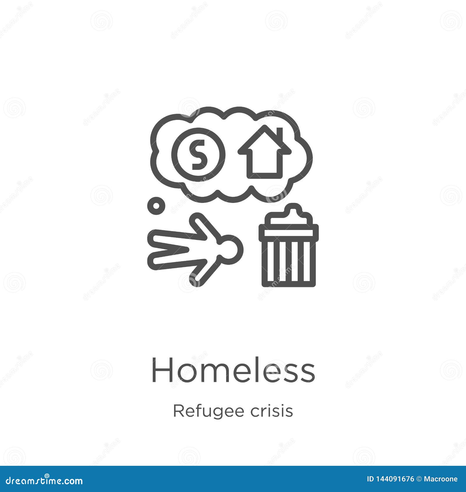 Homeless Icon. Beggars Sign. Poor Symbol. Hobo Vector Illust ...