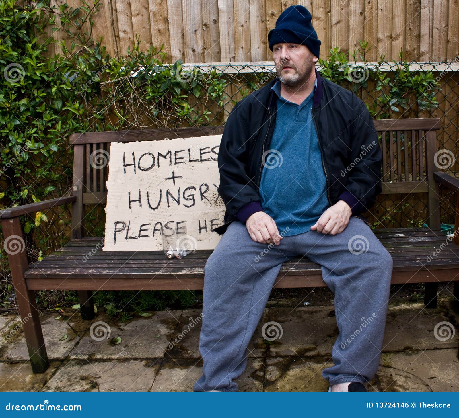 Homeless man stock photo. Image of drunk, cold, poverty - 13724146