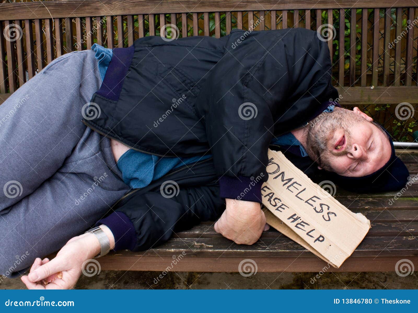Homeless man stock photo. Image of happy, skint, drunk - 13846780