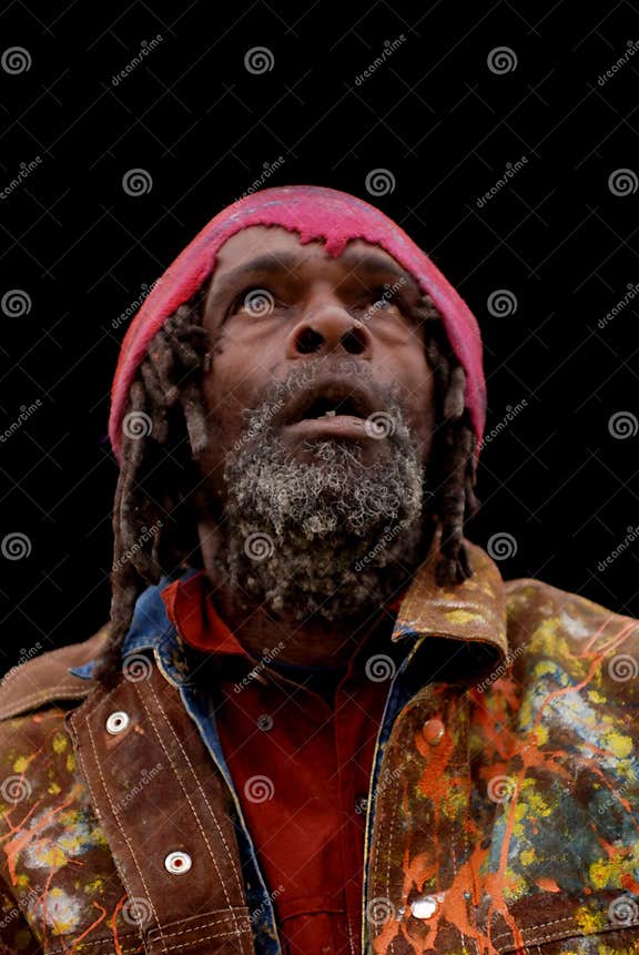 Homeless Man stock photo. Image of beard, dreadlocks, head - 2012026