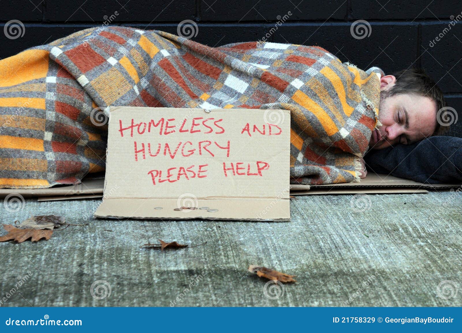 Sad Homeless Old Man Stock Photography | CartoonDealer.com #10796168