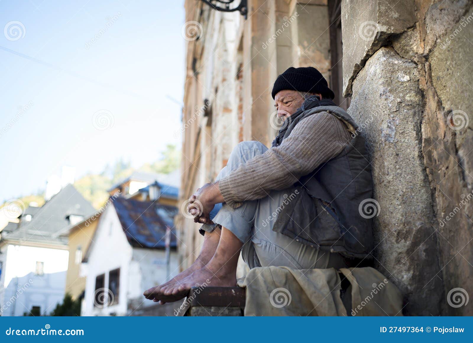 Homeless man stock photo. Image of city, economy, sadness - 27497364