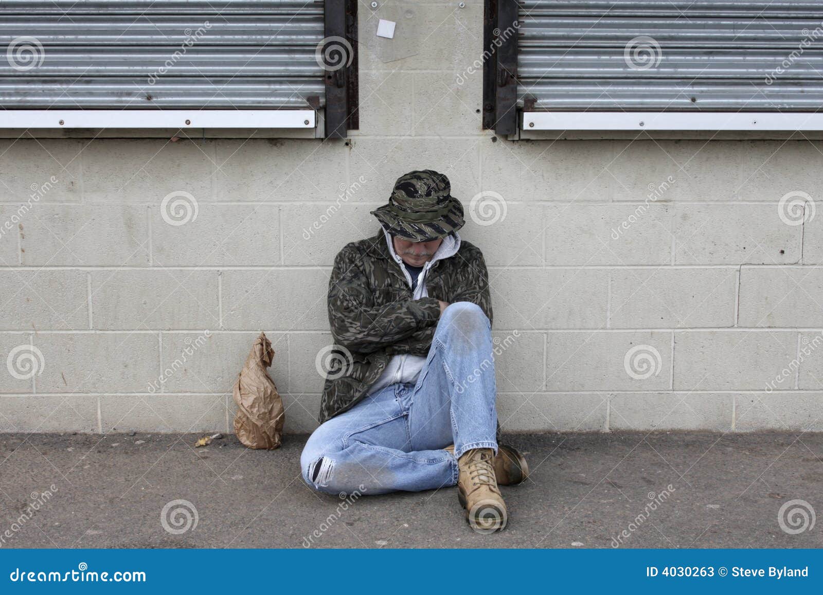 Homeless Man stock image. Image of person, homeless, impoverished - 4030263
