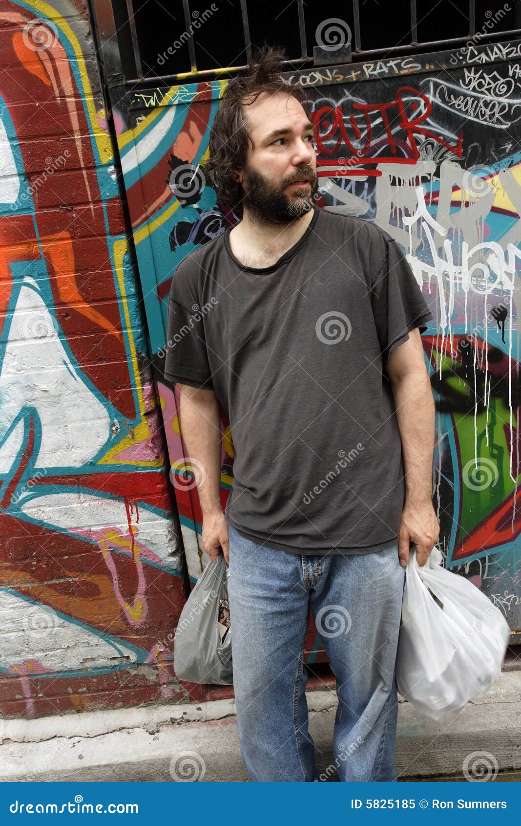 Homeless man stock image. Image of city, homeless, outside - 5825185