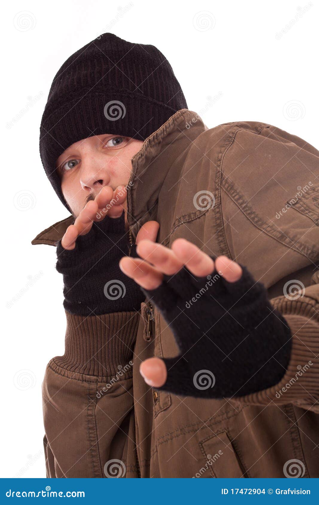A homeless man afraid stock photo. Image of abandoned - 17472904